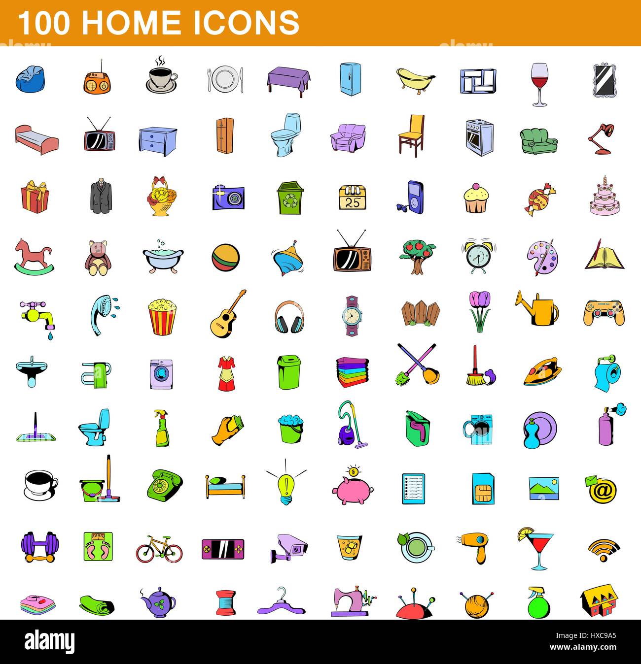 Toys icons set cartoon Stock Vector Images - Alamy