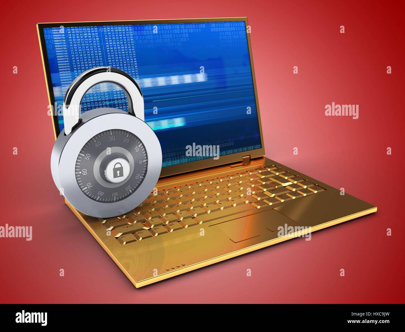 3d illustration of laptop computer Stock Photo - Alamy