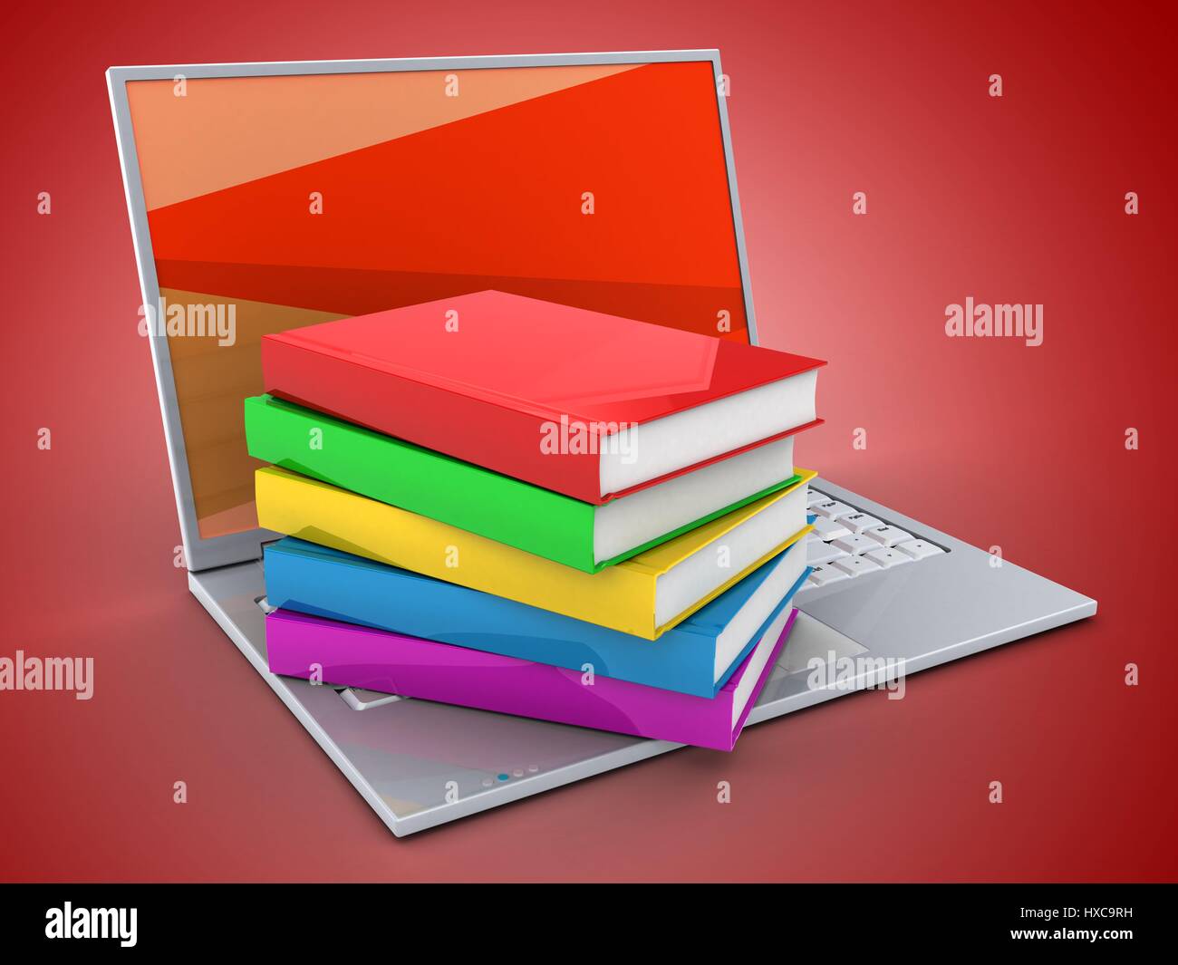 3d illustration of laptop computer Stock Photo - Alamy