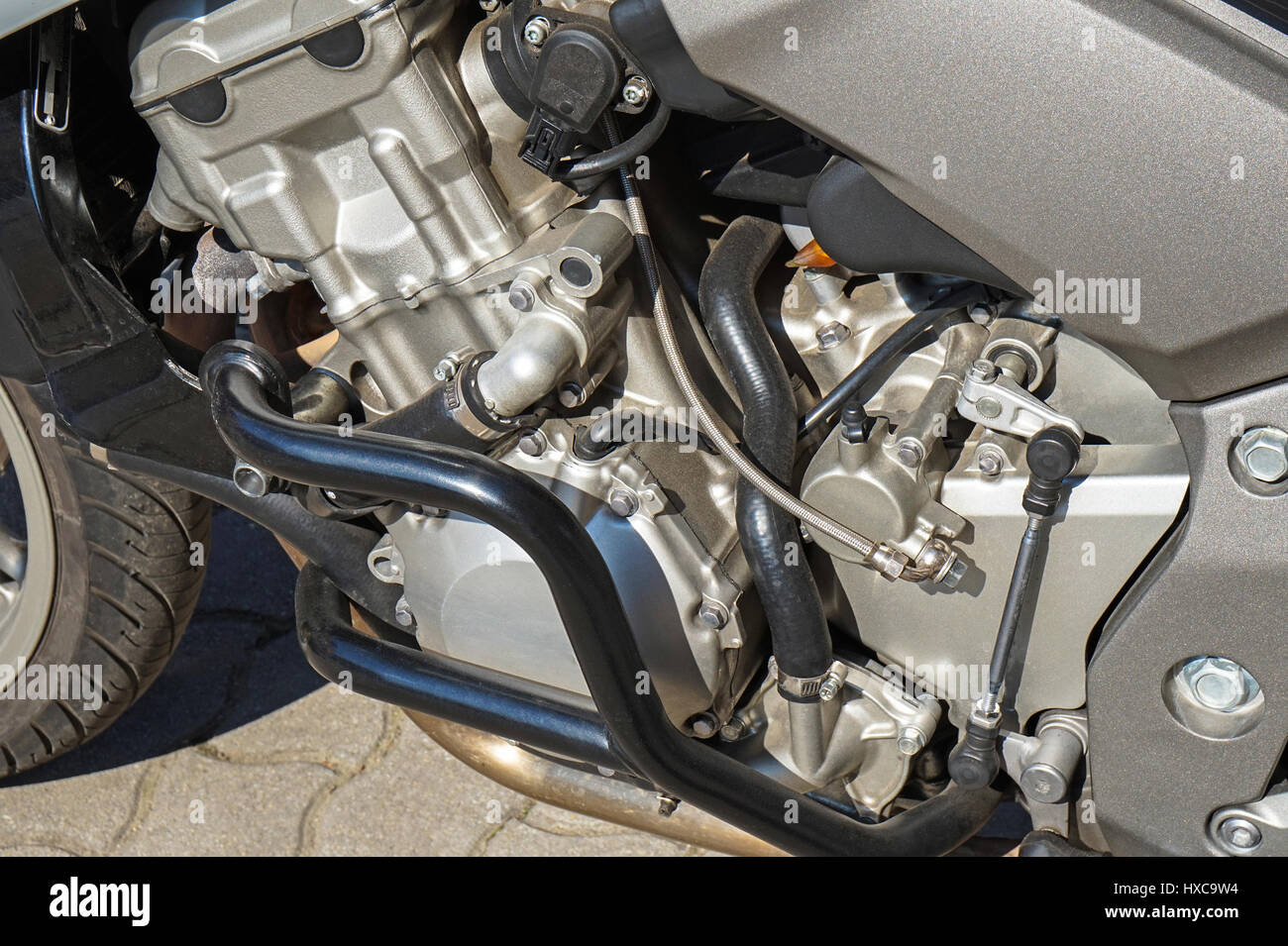Engine of a motorcycle Stock Photo - Alamy