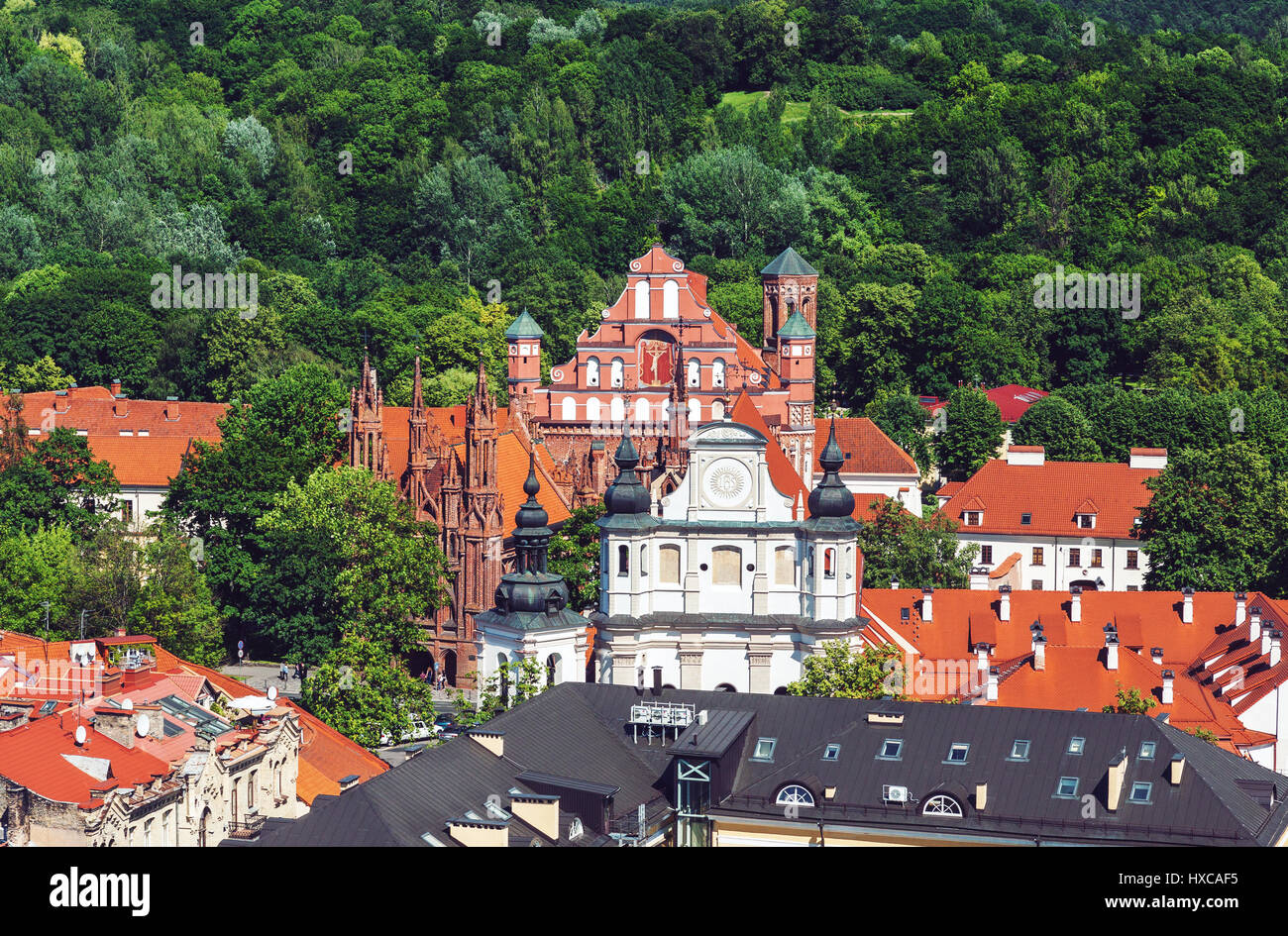 Historical UNESCO heritage old town of Vilnius, capital of Lithuania ...