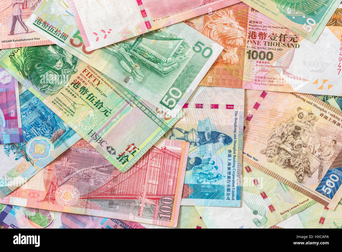 Hong Kong money Stock Photo - Alamy