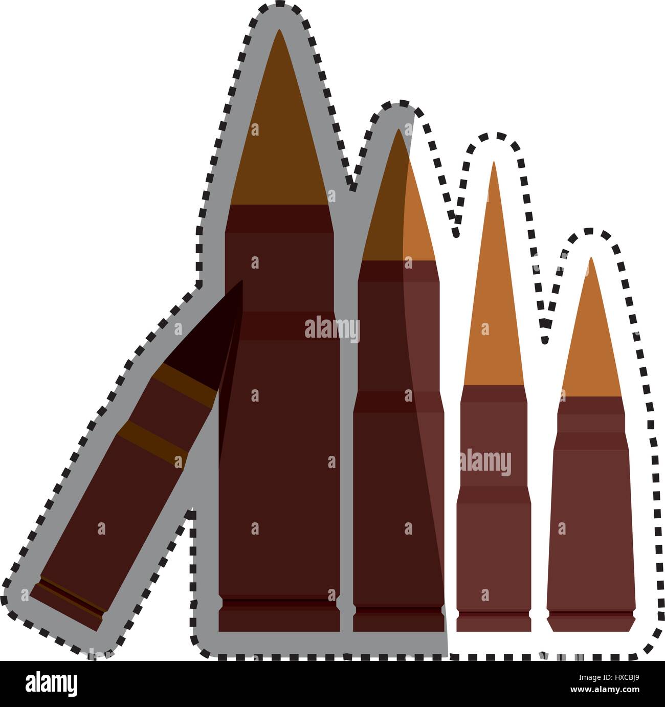 Old bullets gun Stock Vector Images - Alamy