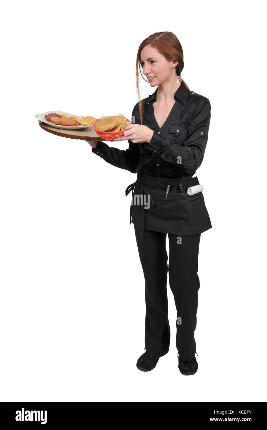 Waitress staff service cafe cafeteria Cut Out Stock Images & Pictures ...