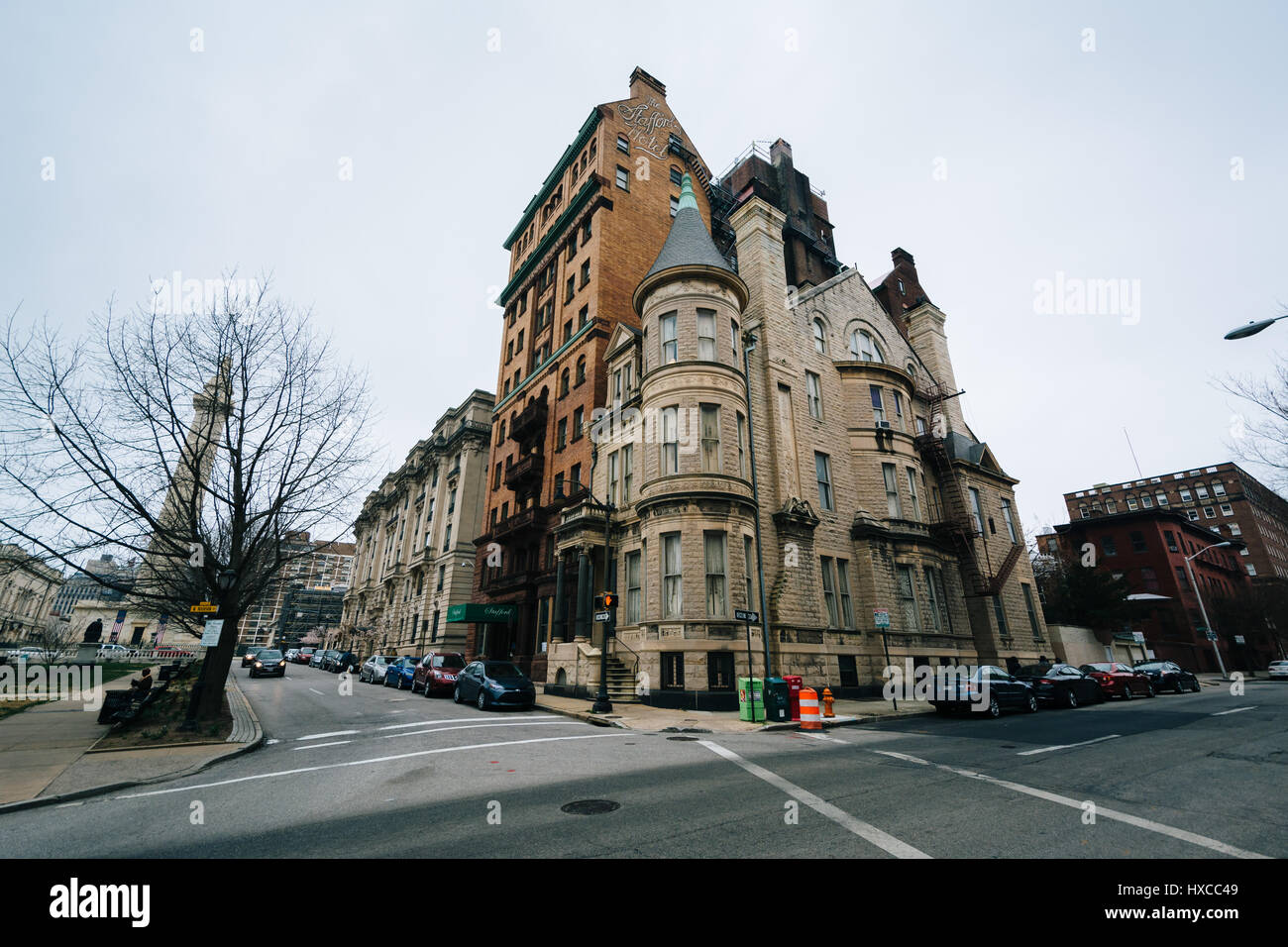 Historic buildings in Mount Vernon, Baltimore, Maryland Stock Photo - Alamy