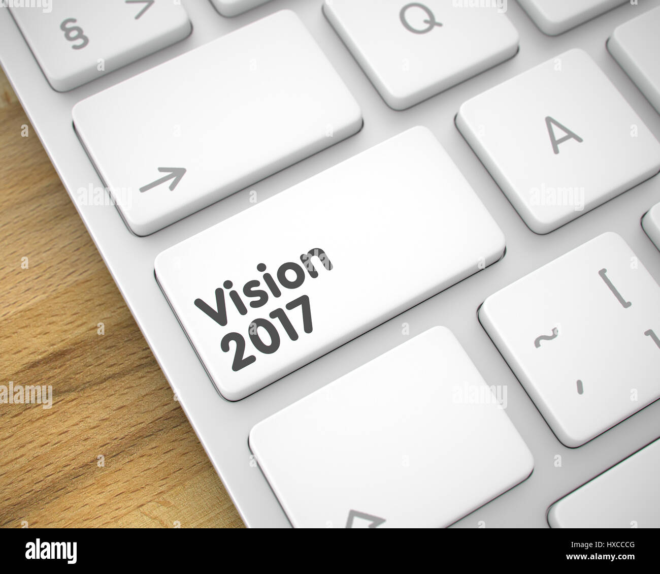 Vision 2017 - Text on White Keyboard Key. 3D Stock Photo - Alamy
