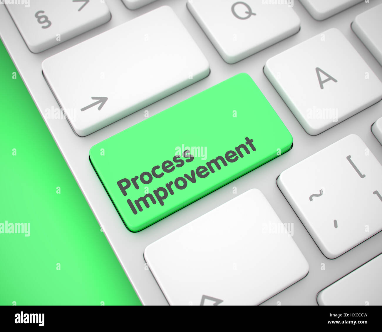 Process Improvement - Text on the Green Keyboard Key. 3D Stock Photo ...