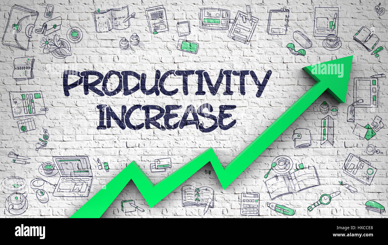 Productivity Increase Drawn on Brick Wall. 3d Stock Photo - Alamy