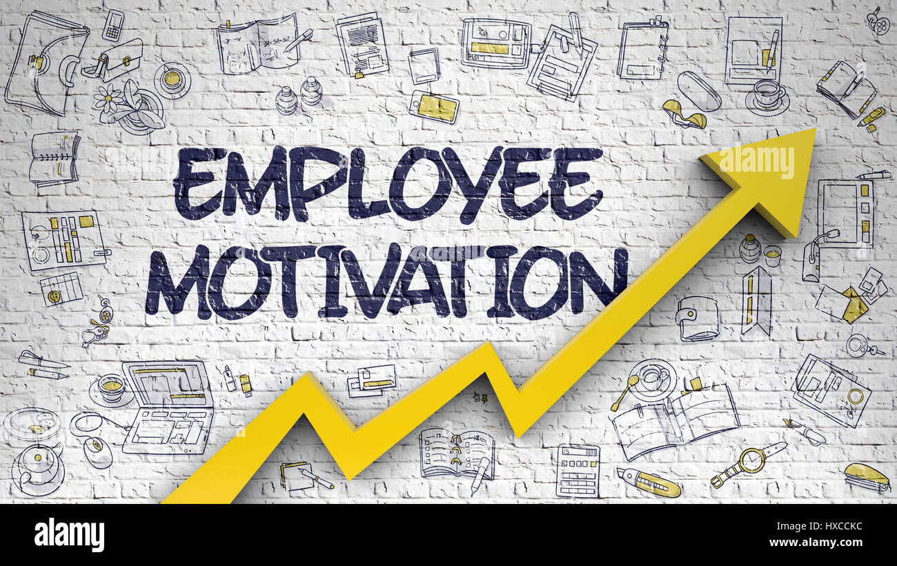 Employee Motivation Drawn on White Brick Wall. 3d Stock Photo - Alamy