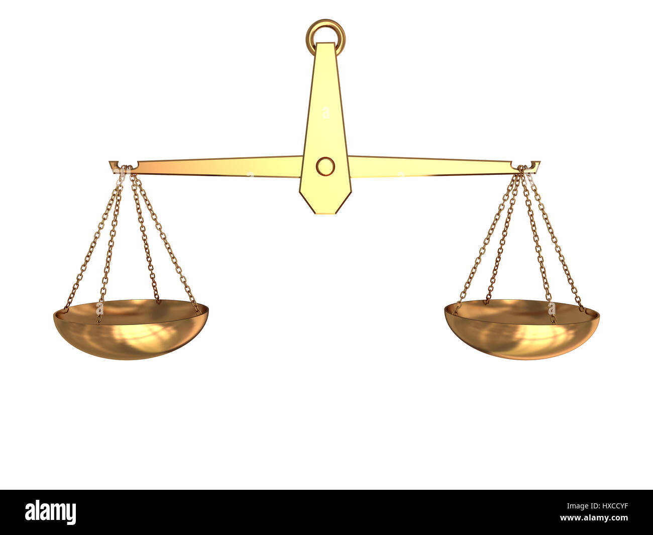 3d illustration of golden scale isolated over white background Stock ...