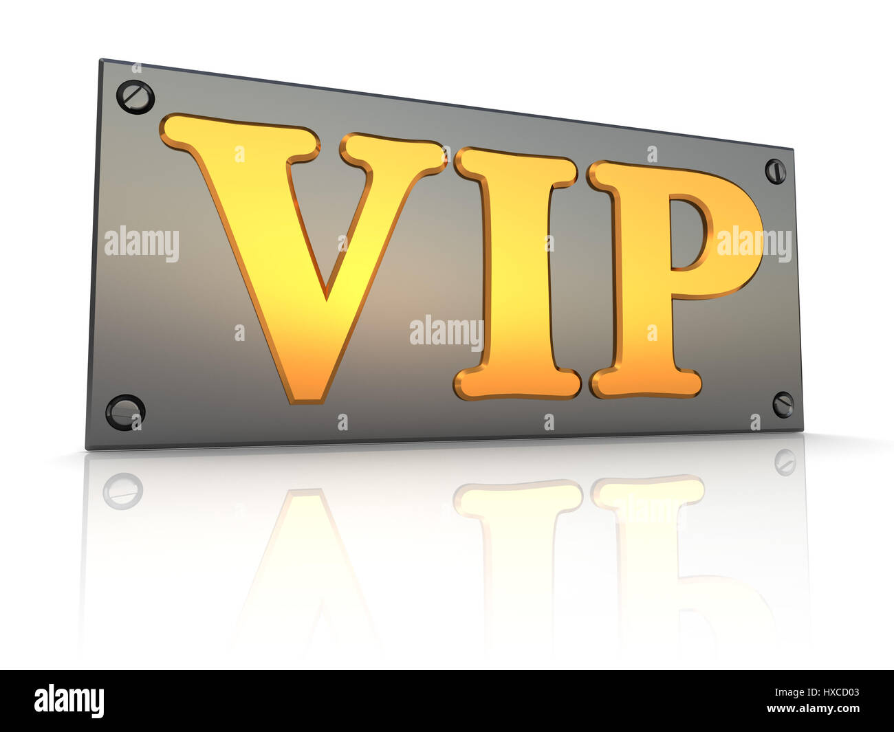 3d illustration golden text vip Cut Out Stock Images & Pictures - Alamy