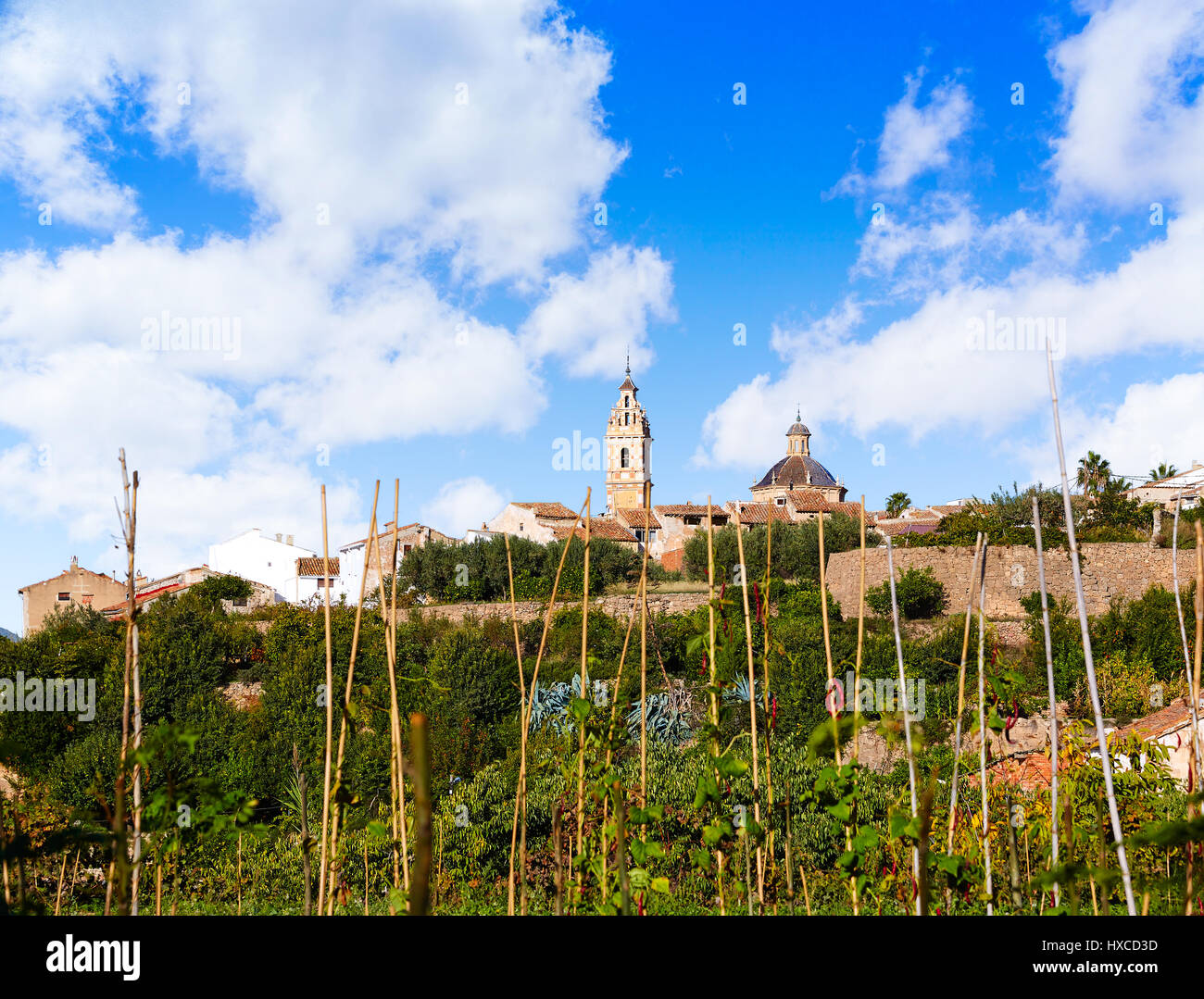 Chelva village skyline in Valencia of Spain Serranos area Stock Photo ...