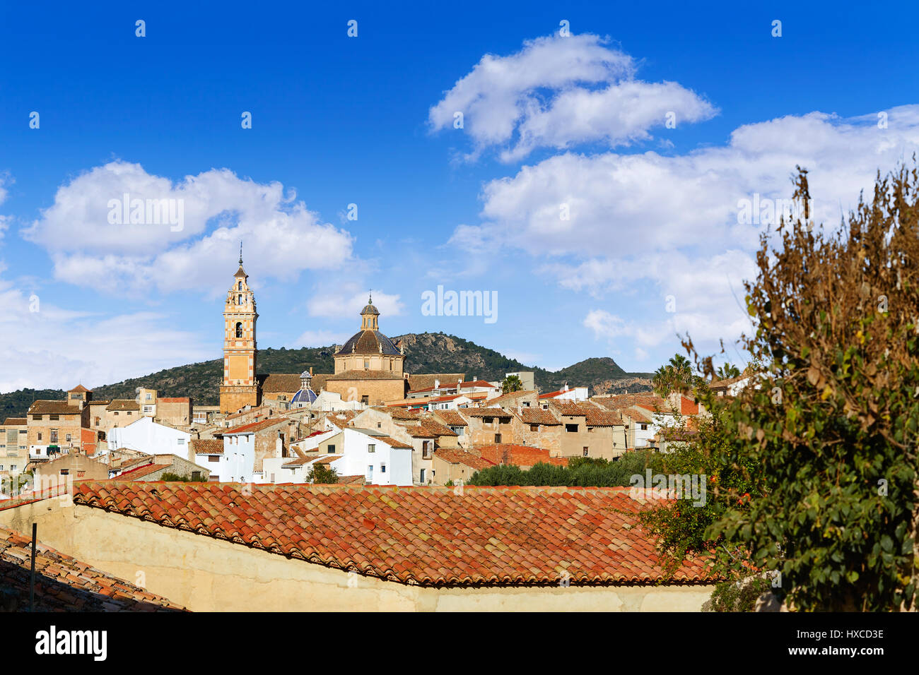 Chelva village skyline in Valencia of Spain Serranos area Stock Photo ...