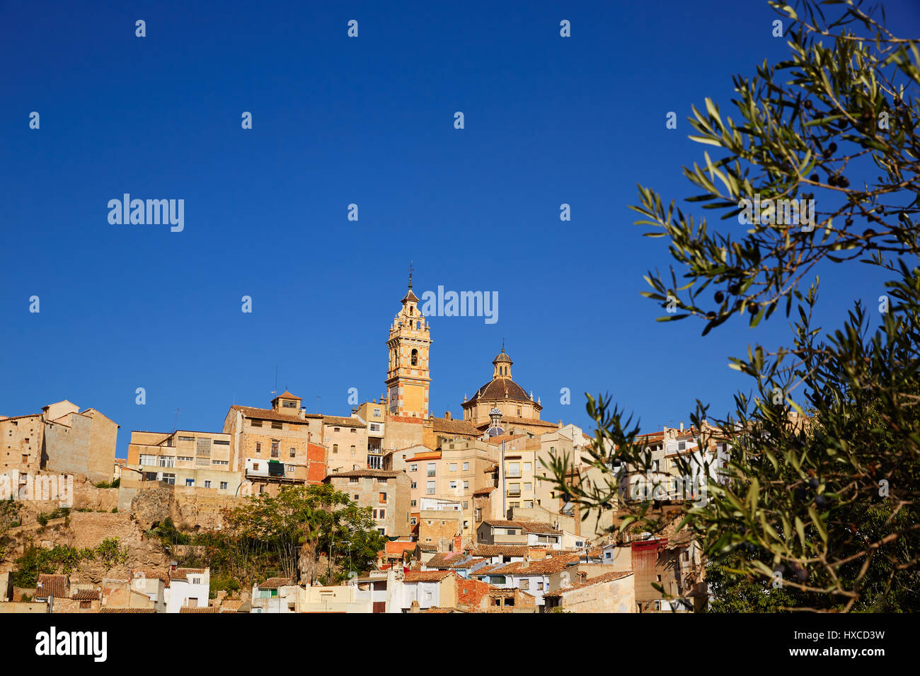 Chelva village skyline in Valencia of Spain Serranos area Stock Photo ...