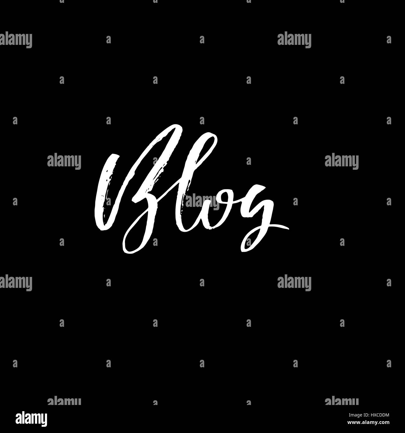 Vector illustration handwritten calligraphy poster. Blog lettering for ...