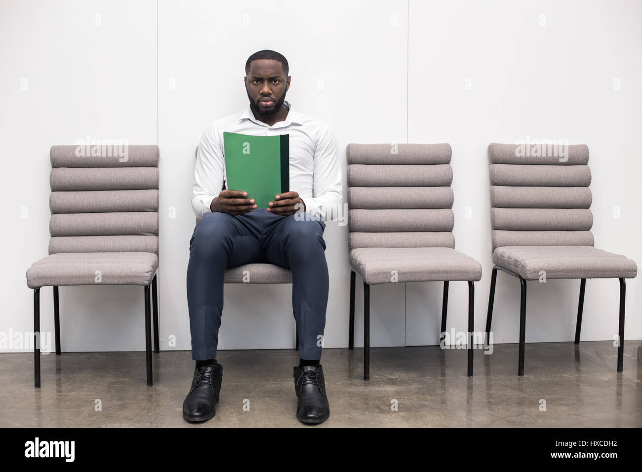 Man Waiting for Interview Job Application Concept Stock Photo - Alamy