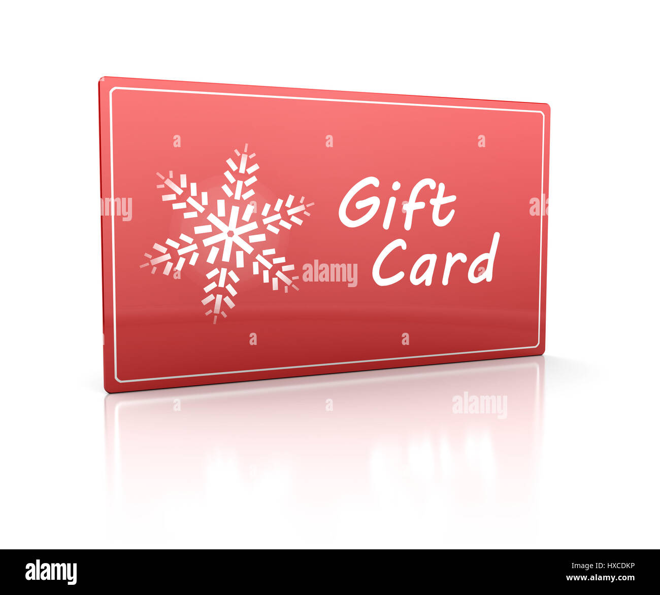 3d illustration of red gift card over white background Stock Photo - Alamy