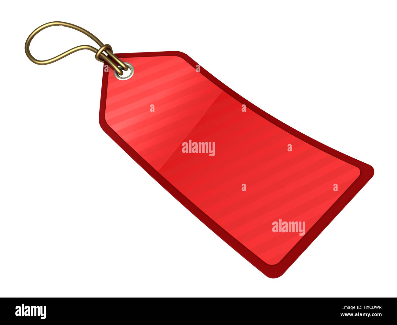 3d illustration of blank red tag, isolated over white background Stock ...