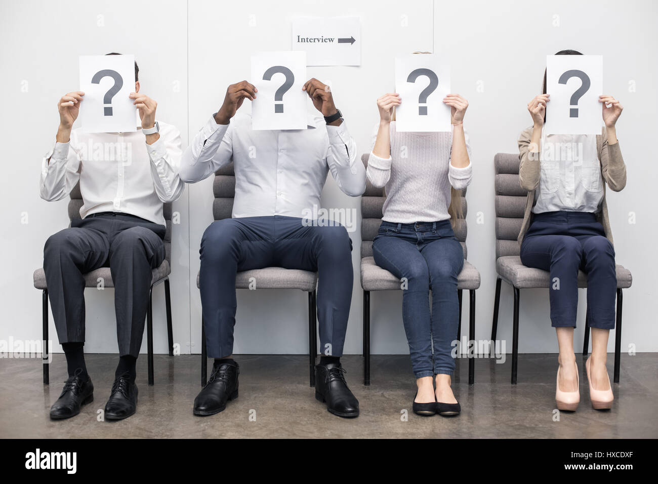 People Waiting for Job Interview Concept Stock Photo - Alamy