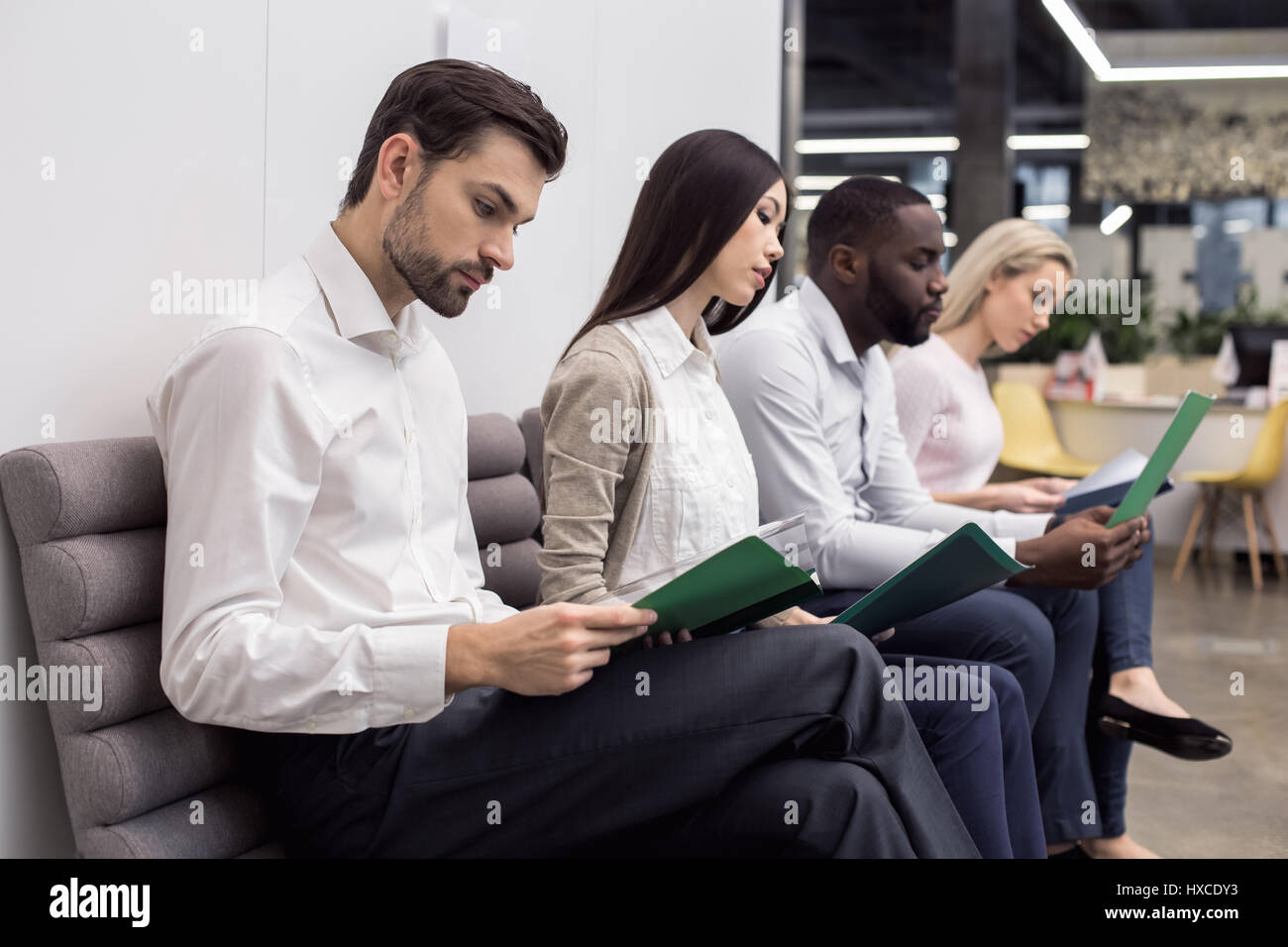 People Waiting for Job Interview Concept Stock Photo - Alamy