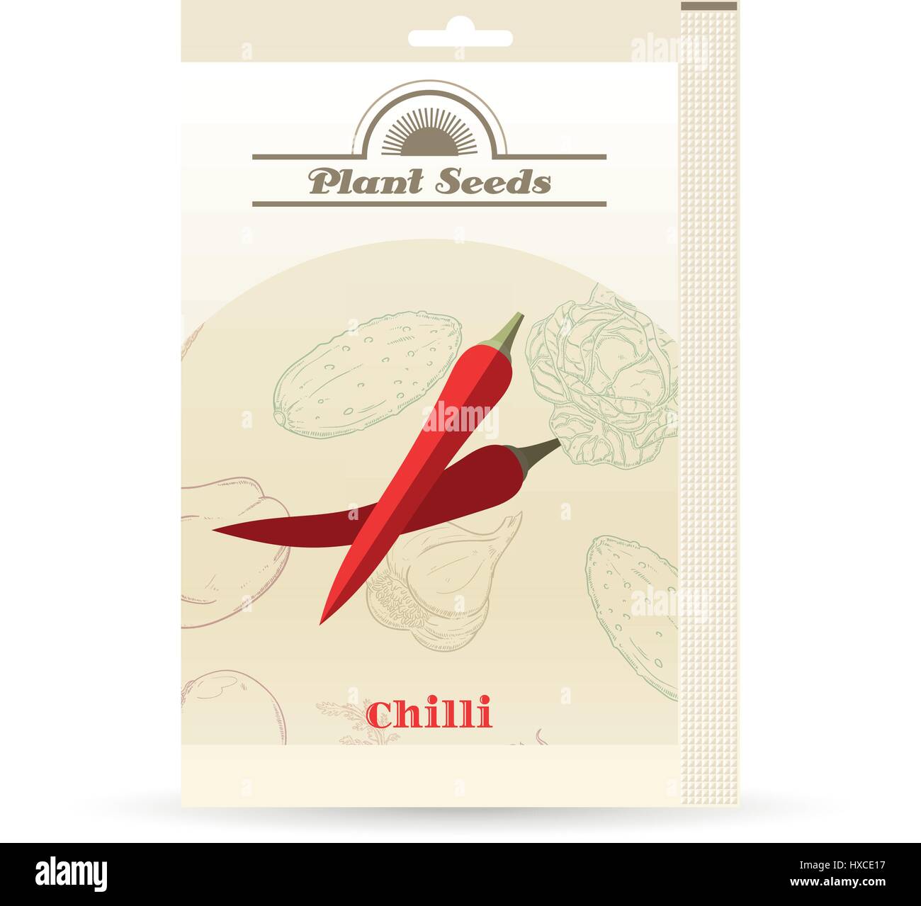 Chilli pepper seeds plant Stock Vector Images - Alamy