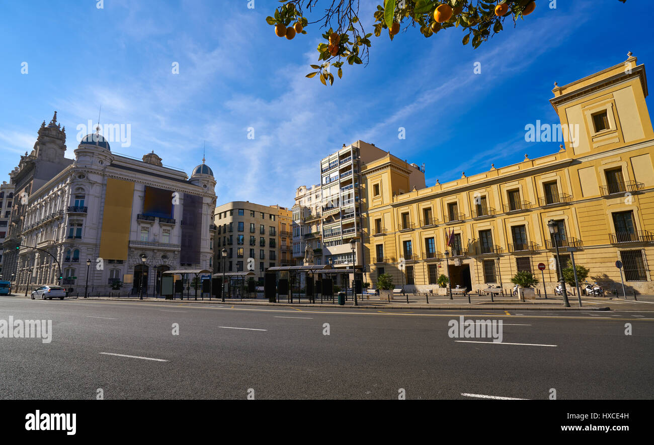 Valencia Tetuan square buildings facades at spain Stock Photo - Alamy