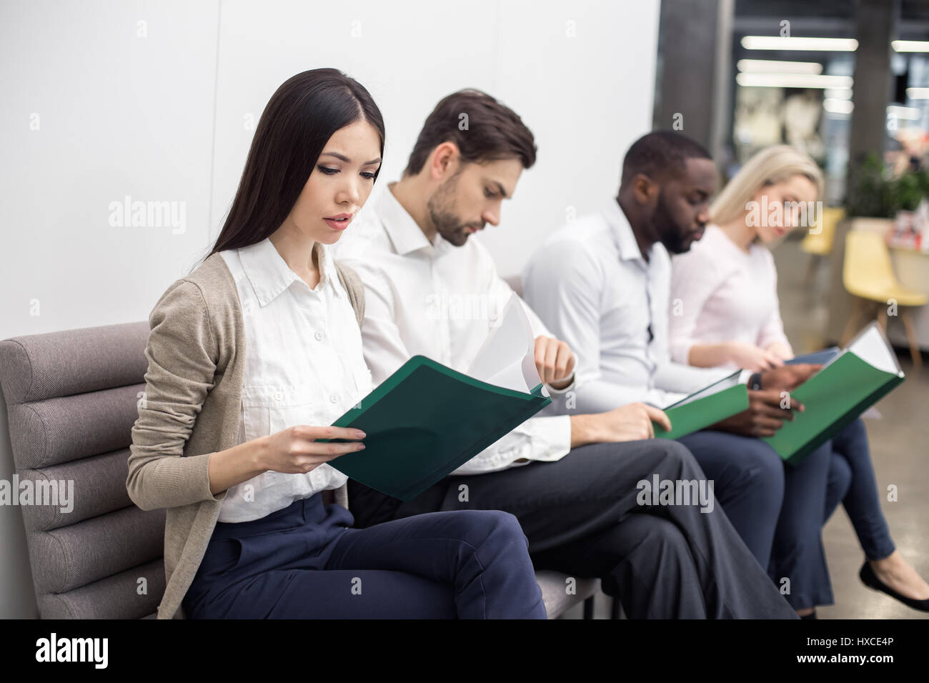 People Waiting for Job Interview Concept Stock Photo - Alamy
