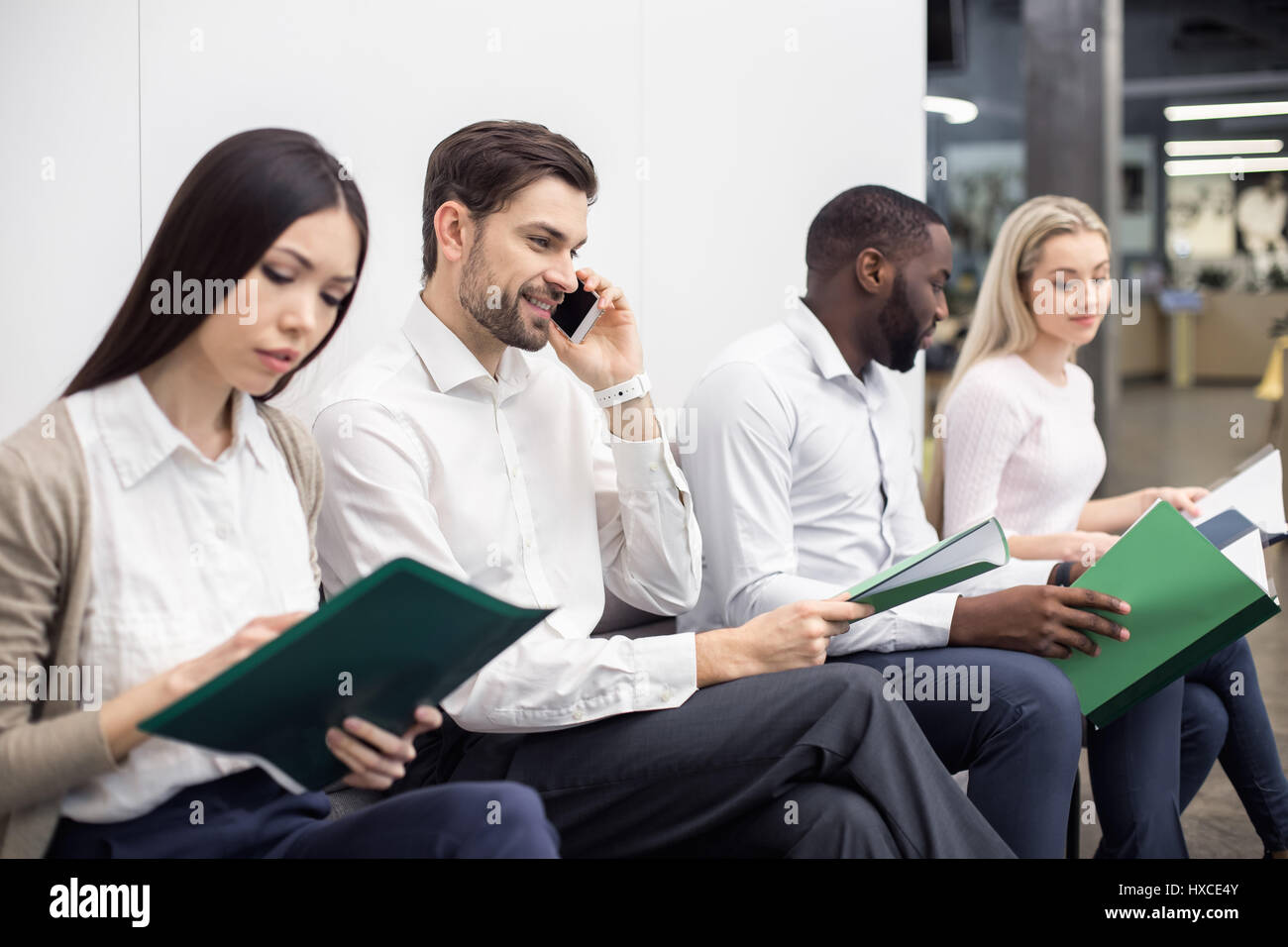People Waiting for Job Interview Concept Stock Photo - Alamy