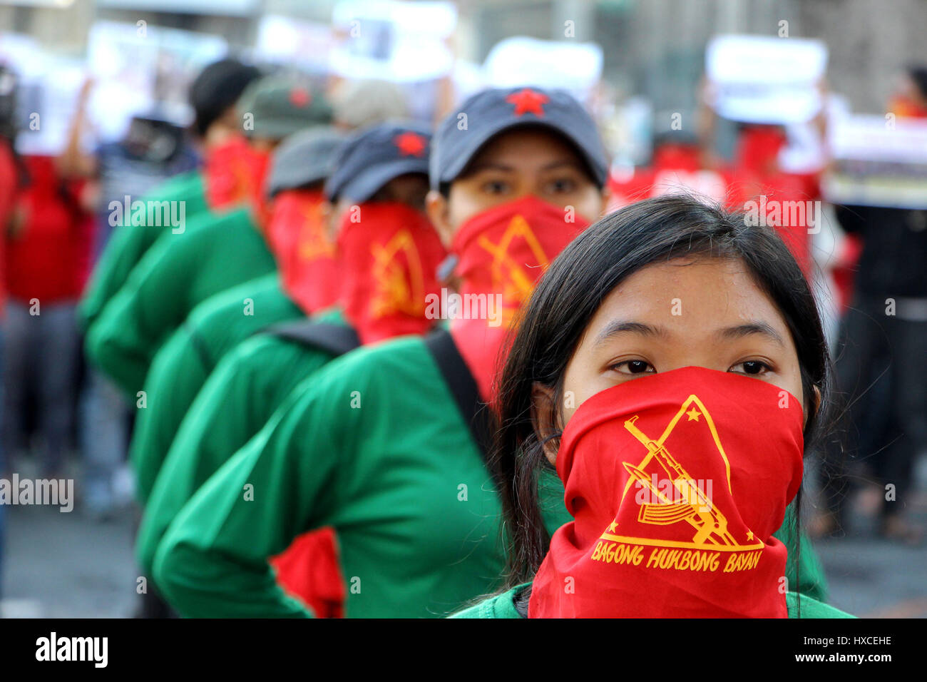 Philippines. 27th Mar, 2017. Members of various affiliated groups of ...