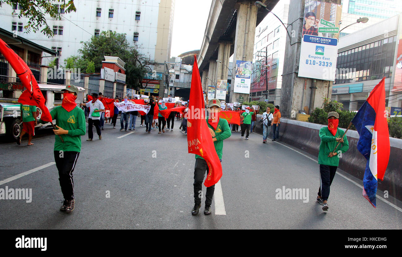 Philippines. 27th Mar, 2017. Members of various affiliated groups of ...