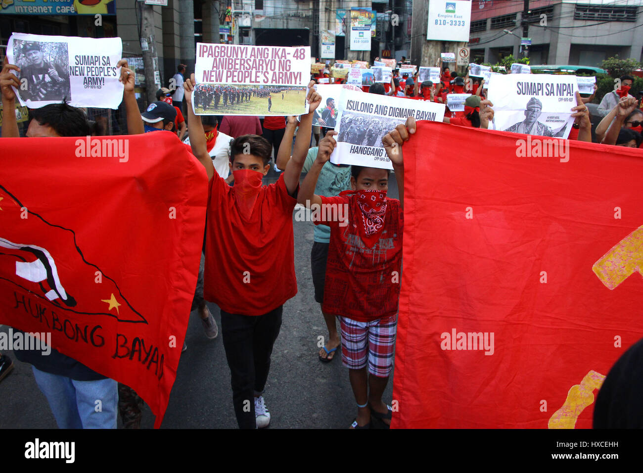Philippines. 27th Mar, 2017. Members of various affiliated groups of ...