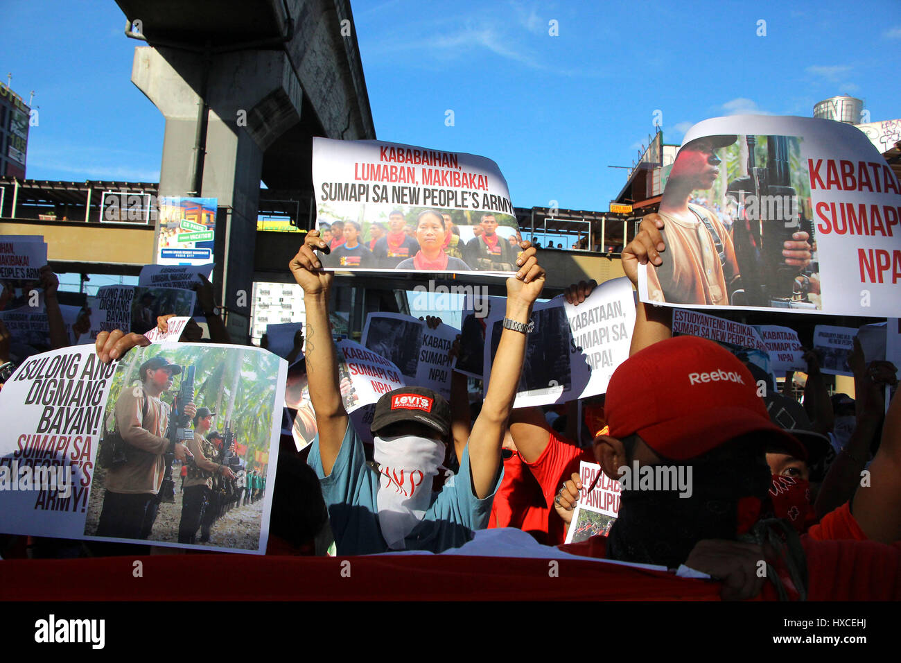 Philippines. 27th Mar, 2017. Members of various affiliated groups of ...