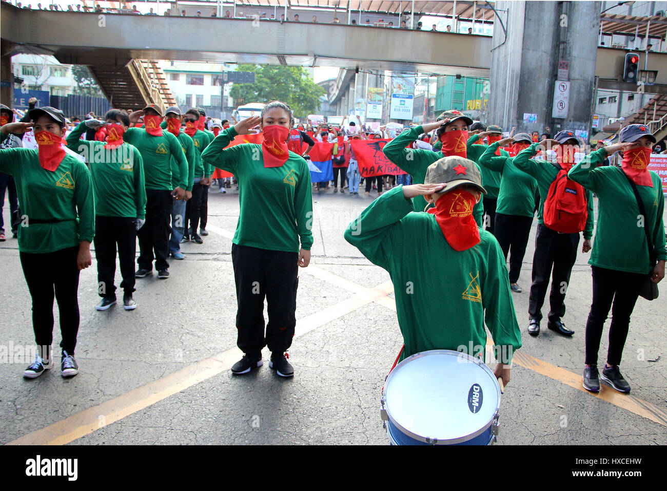 Philippines. 27th Mar, 2017. Members of various affiliated groups of ...