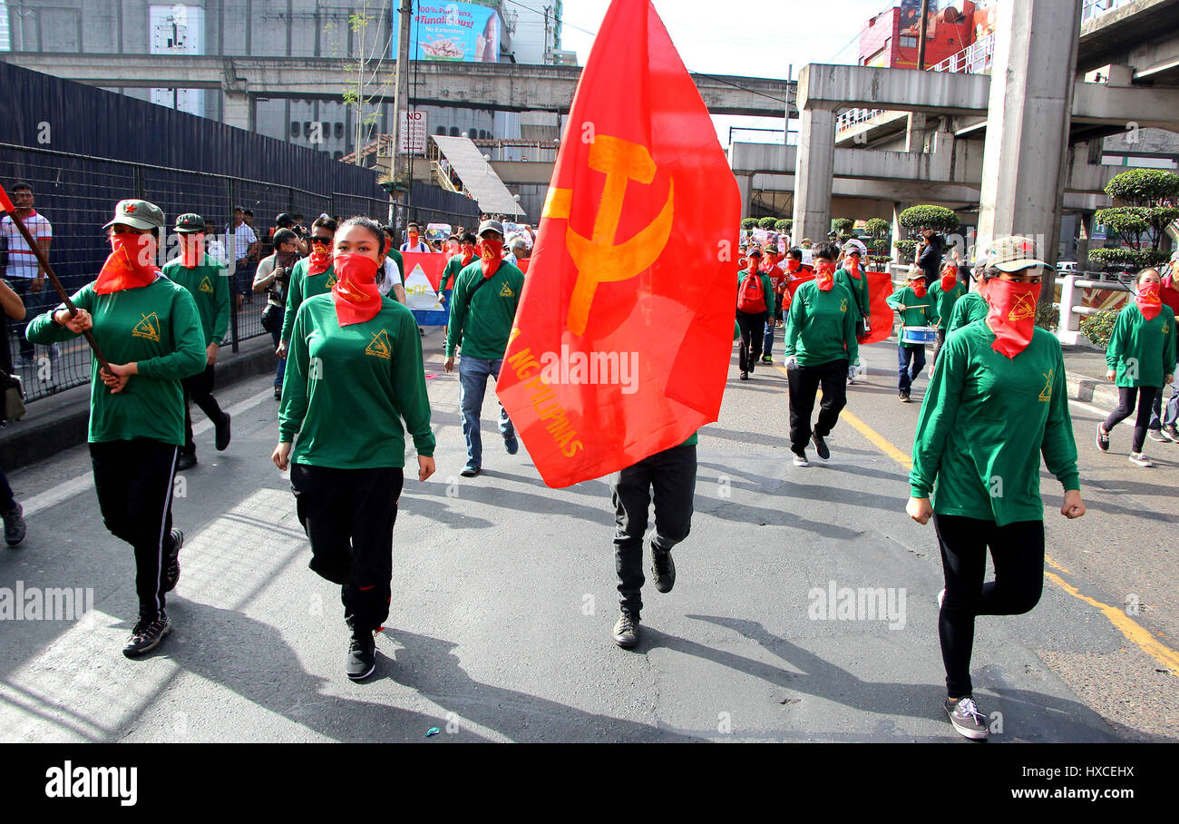 Philippines. 27th Mar, 2017. Members of various affiliated groups of ...