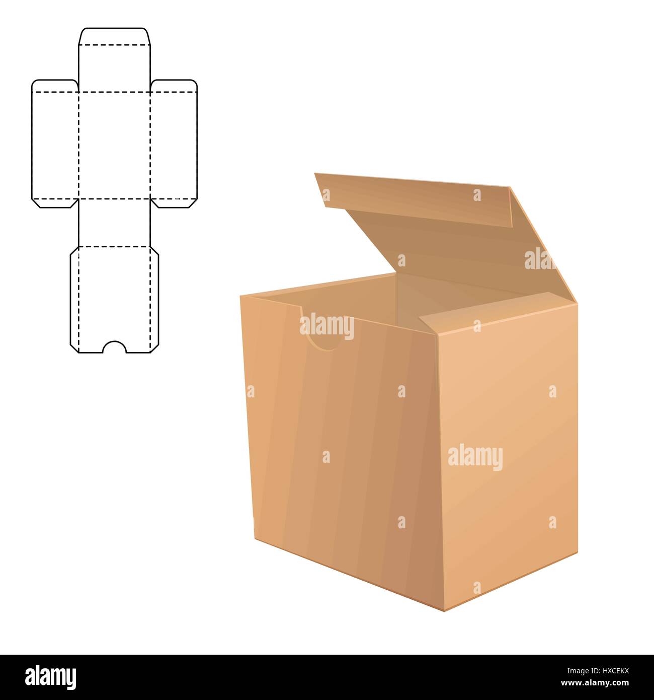 Vector Illustration of Clear Gift Carton Box for Design, Website ...