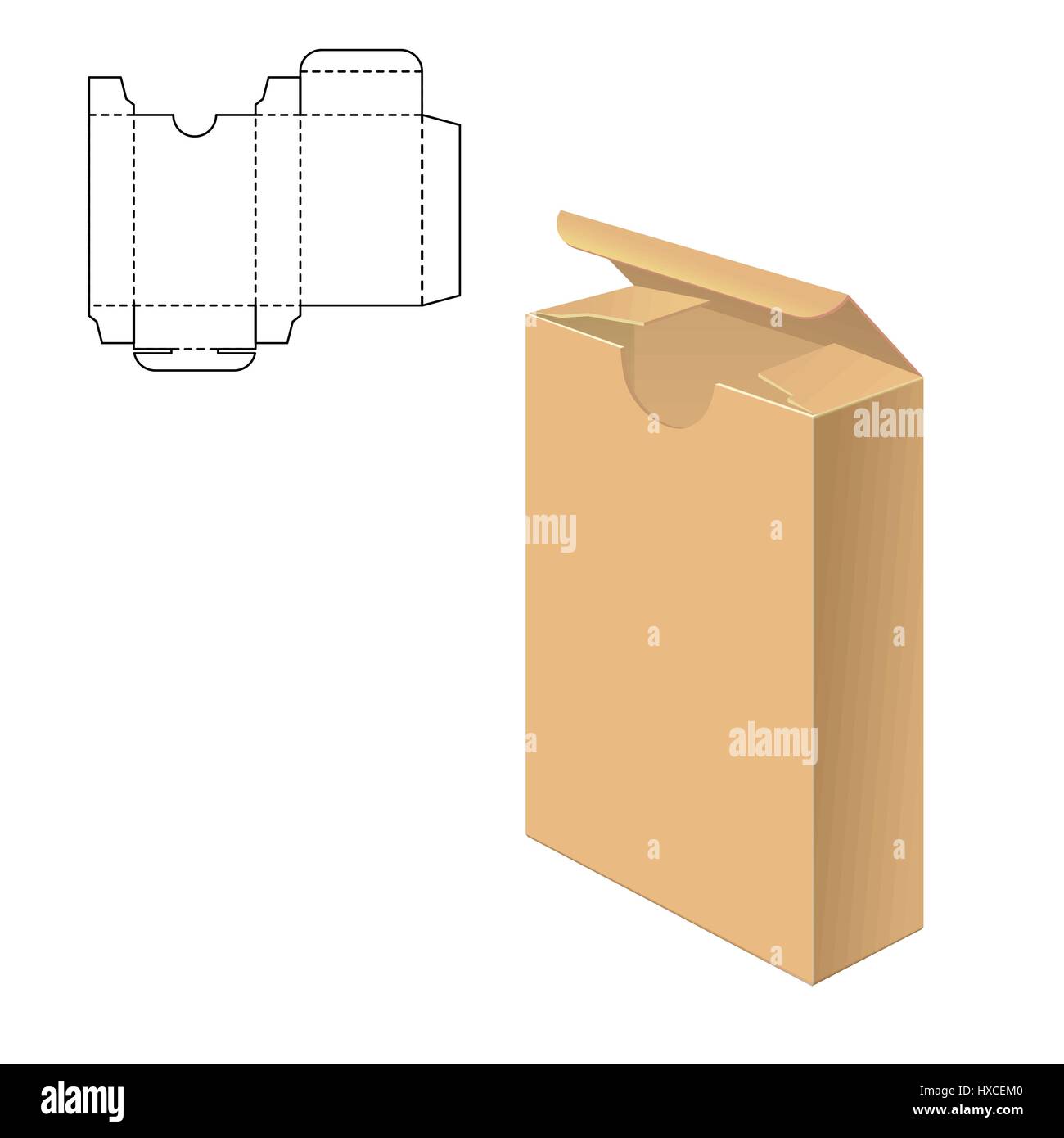 Vector Illustration of Clear Gift Carton Box for Design, Website ...