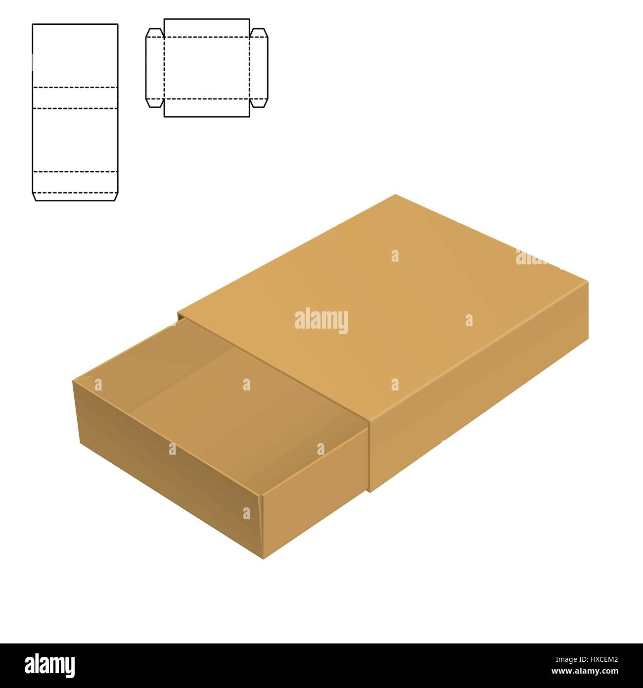Vector Illustration of Clear Gift Carton Box for Design, Website ...