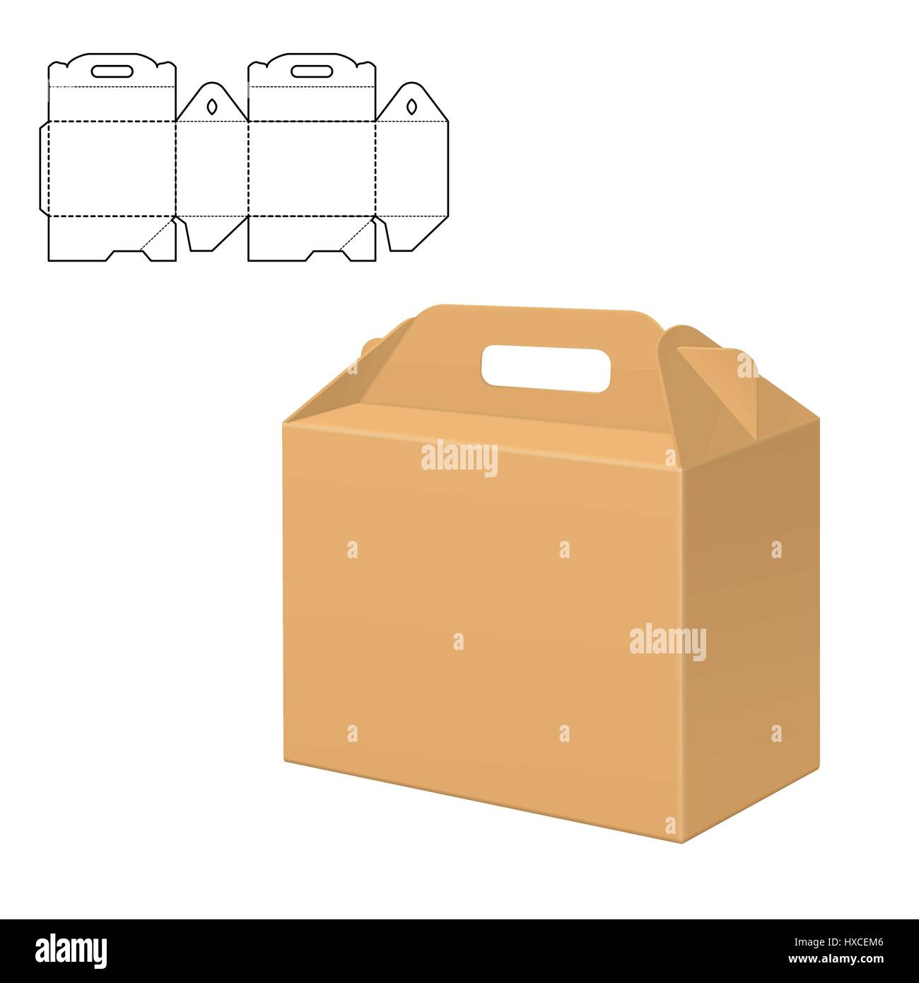 Vector Illustration of Clear Gift Carton Box for Design, Website ...