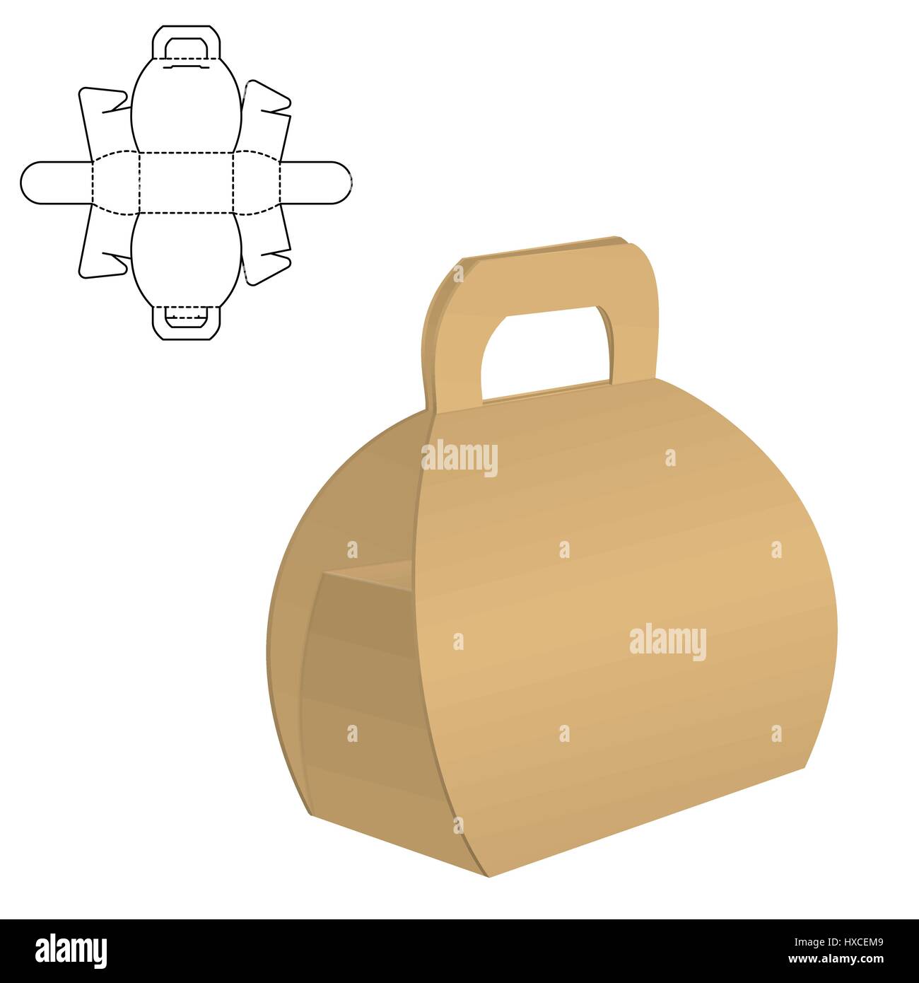 Vector Illustration of Clear Gift Carton Box for Design, Website ...