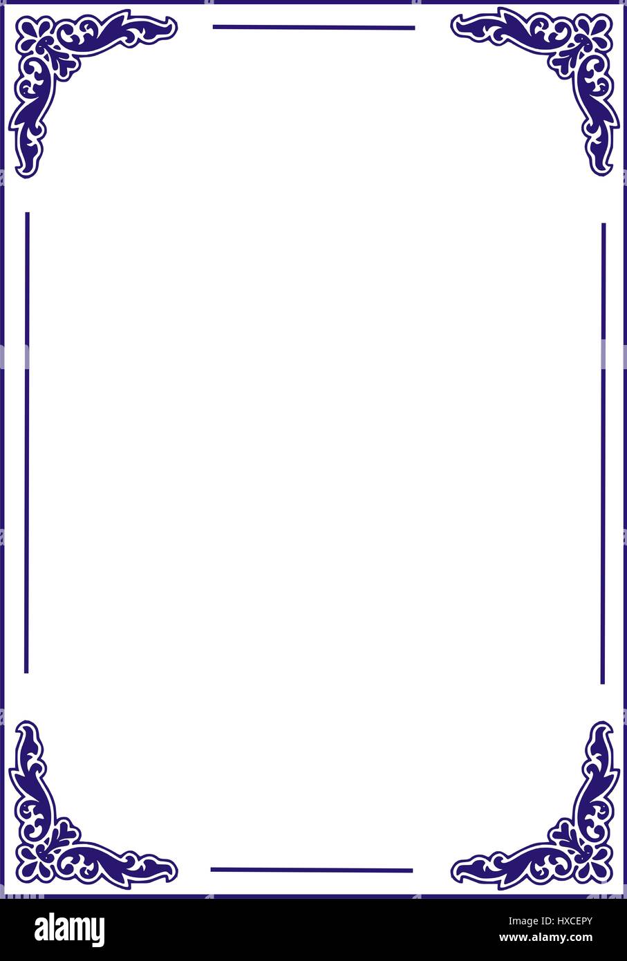 Insulated frame background template for certificate or diploma Stock ...