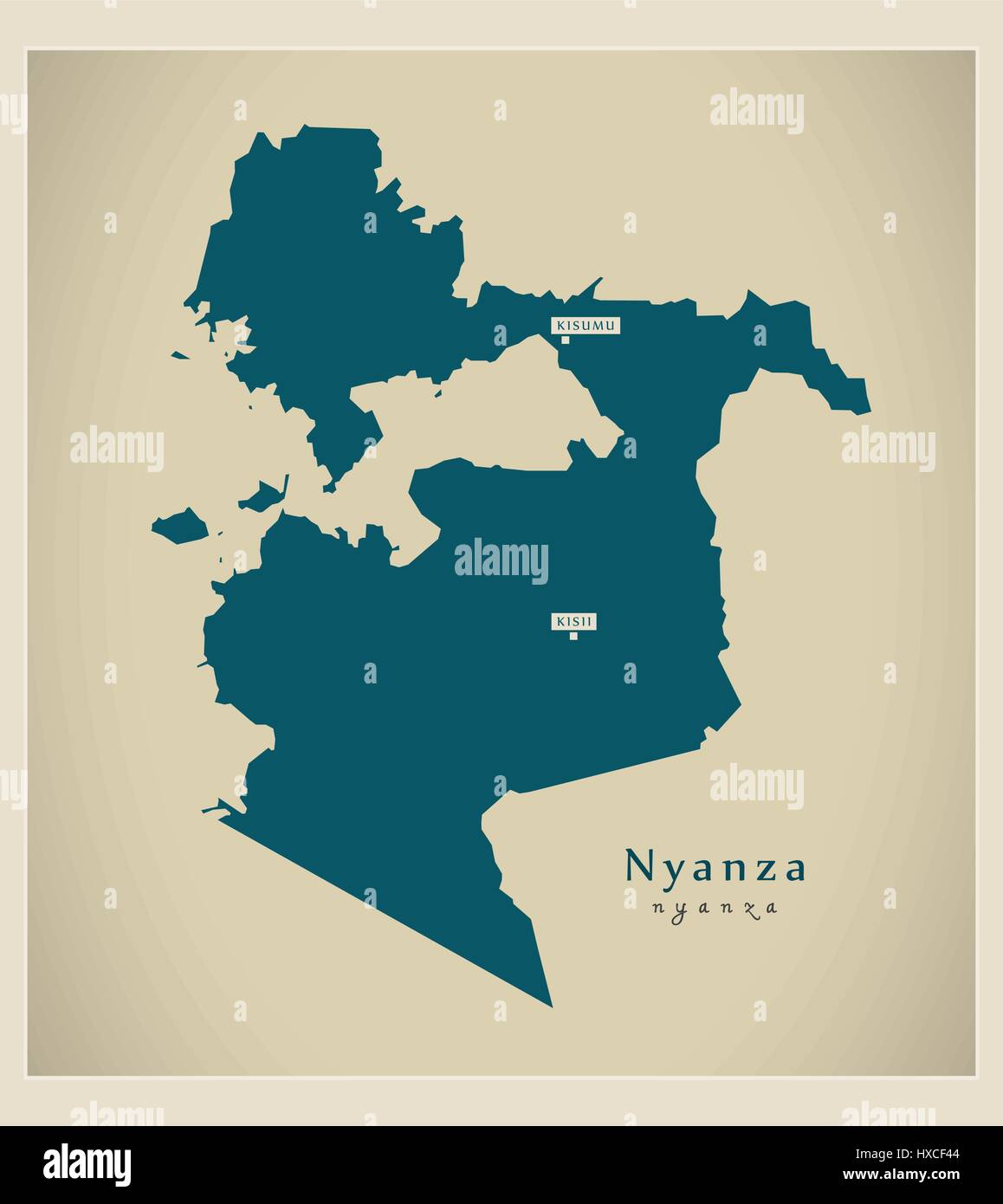 Modern Map - Nyanza KE Stock Vector Image & Art - Alamy