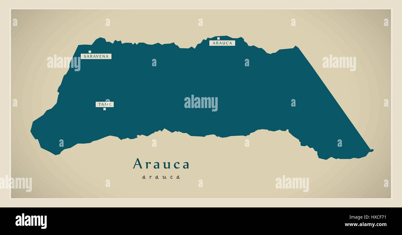 Modern Map - Arauca CO Stock Vector Image & Art - Alamy