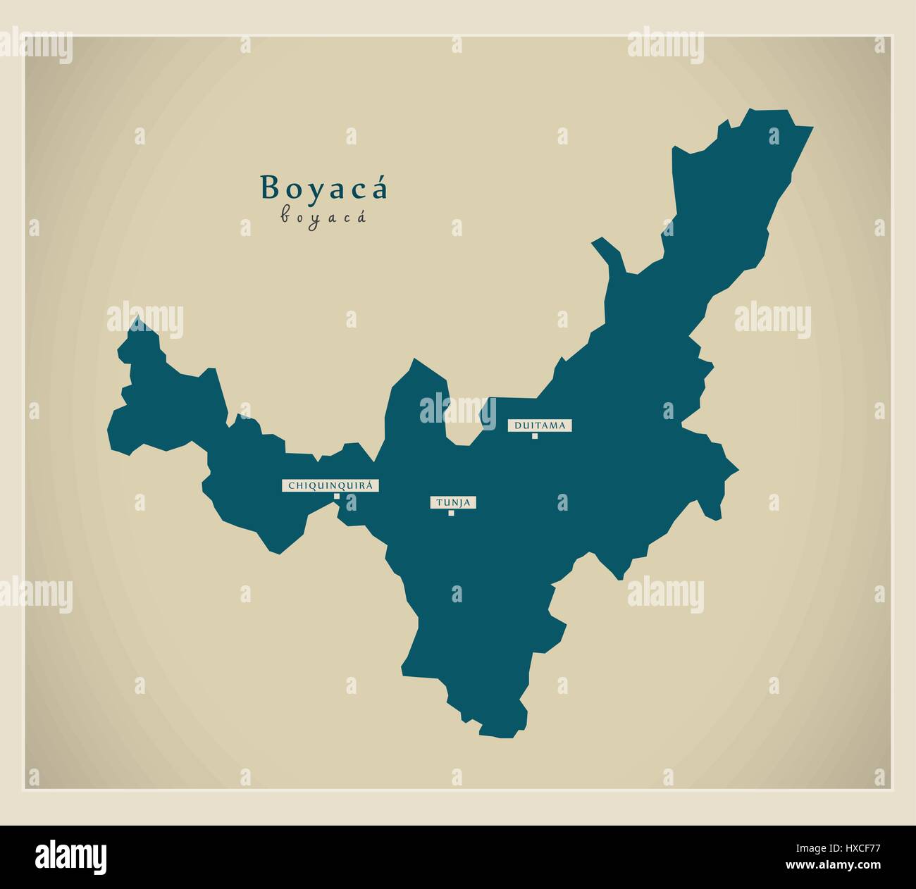Modern Map - Boyaca CO Stock Vector Image & Art - Alamy