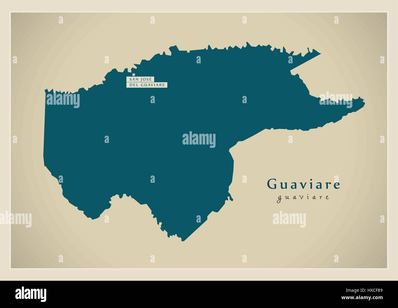 Modern Map - Guaviare CO Stock Vector Image & Art - Alamy