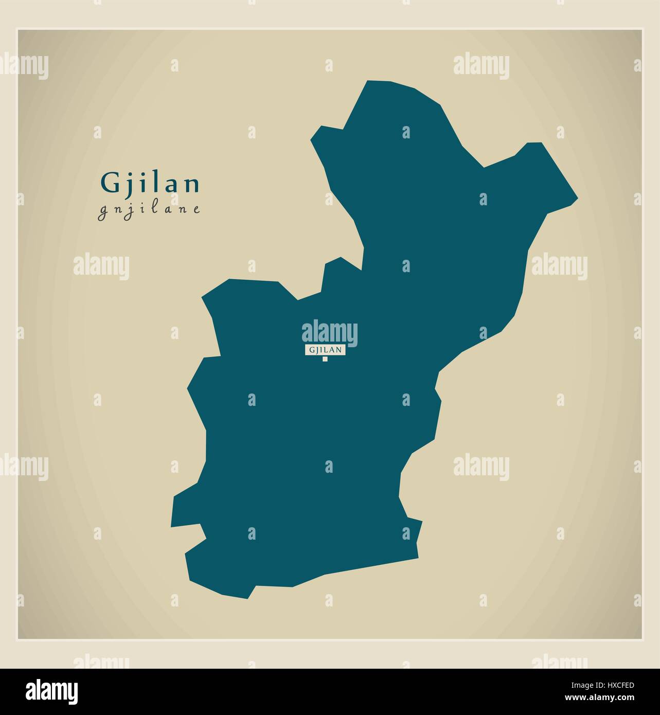 Modern Map - Gjilan RS Stock Vector Image & Art - Alamy