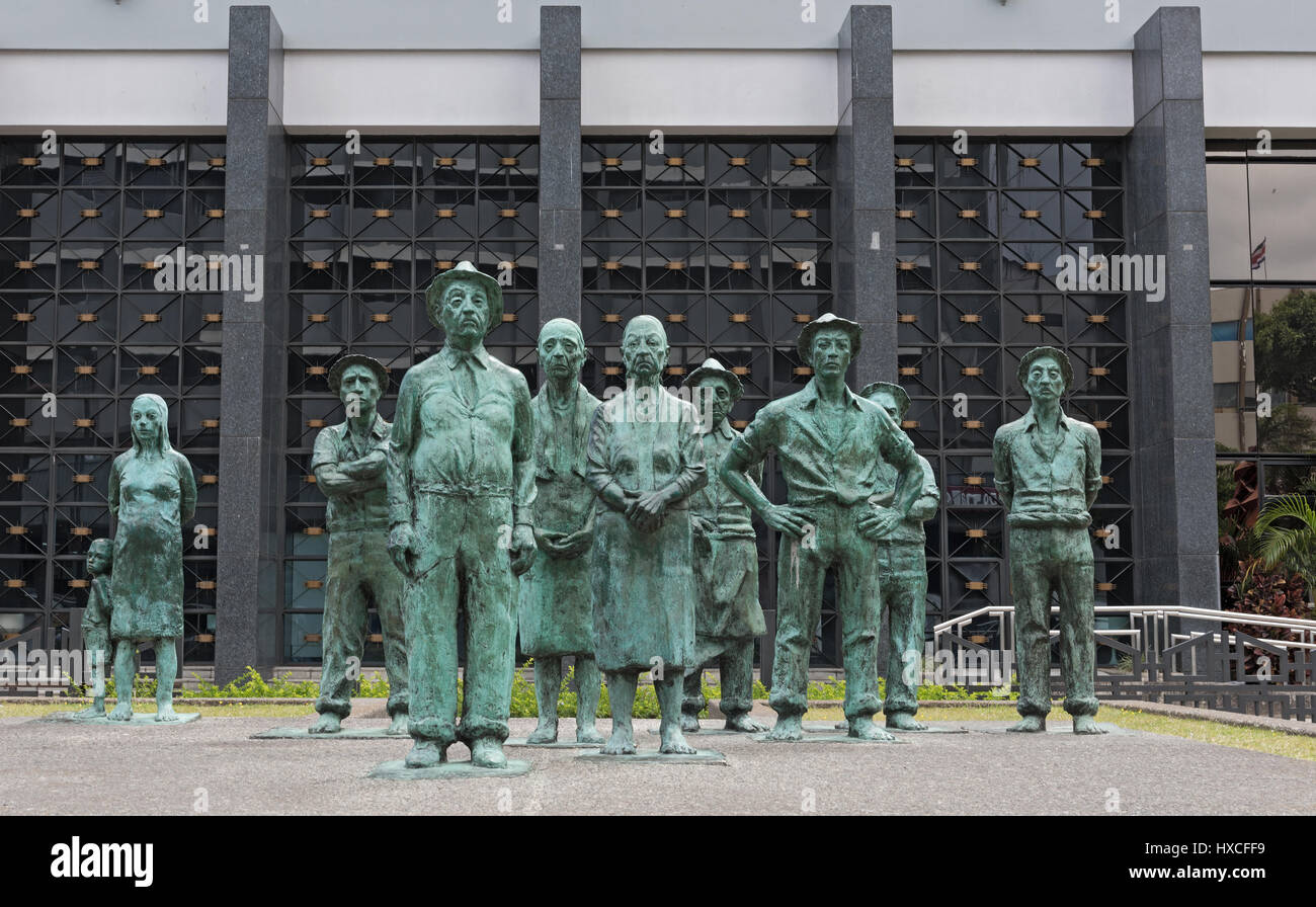Sculpture of the Costa Rican Workers in San Jose Costa Rica Stock Photo ...
