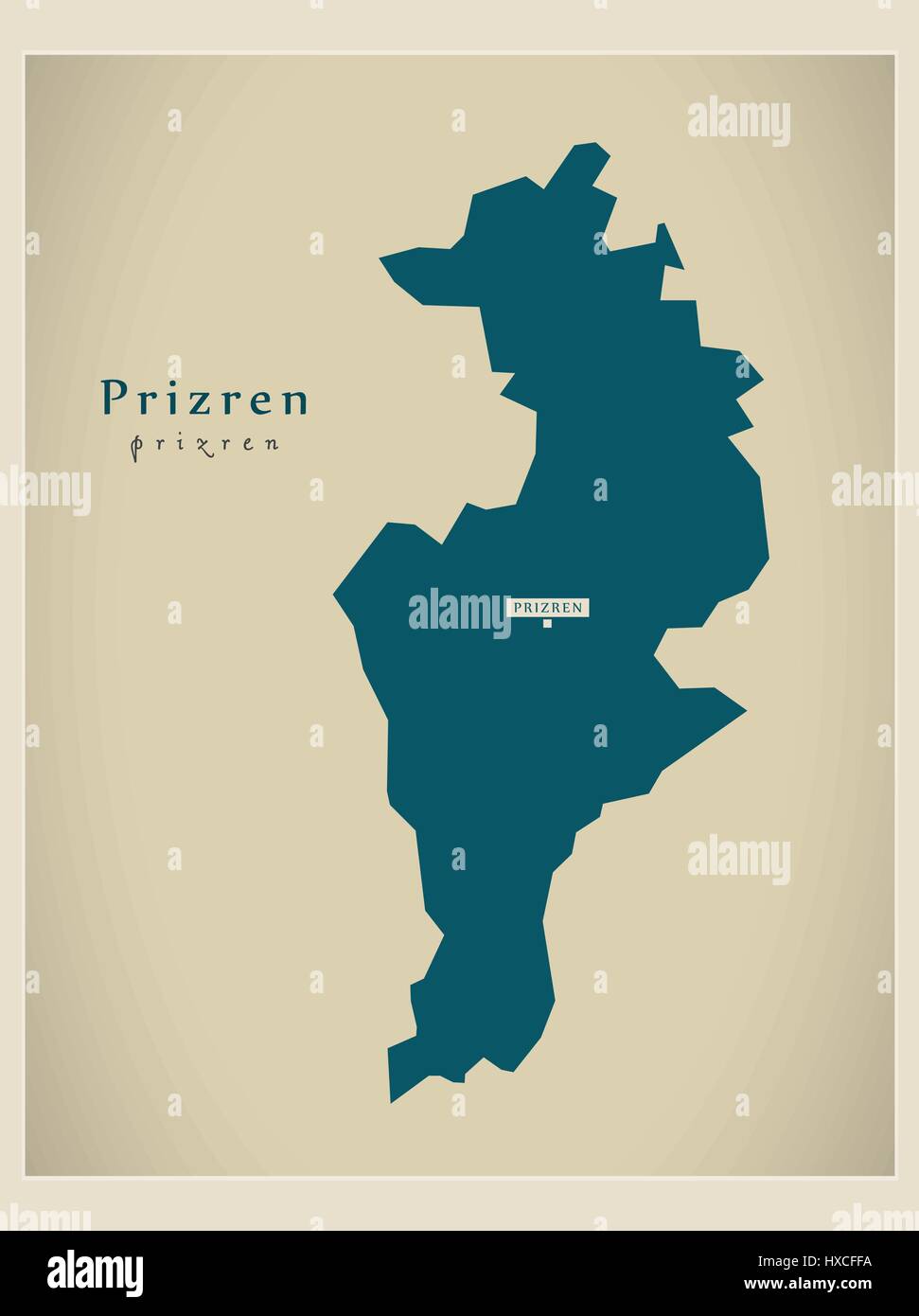 Modern Map - Prizren RS Stock Vector Image & Art - Alamy