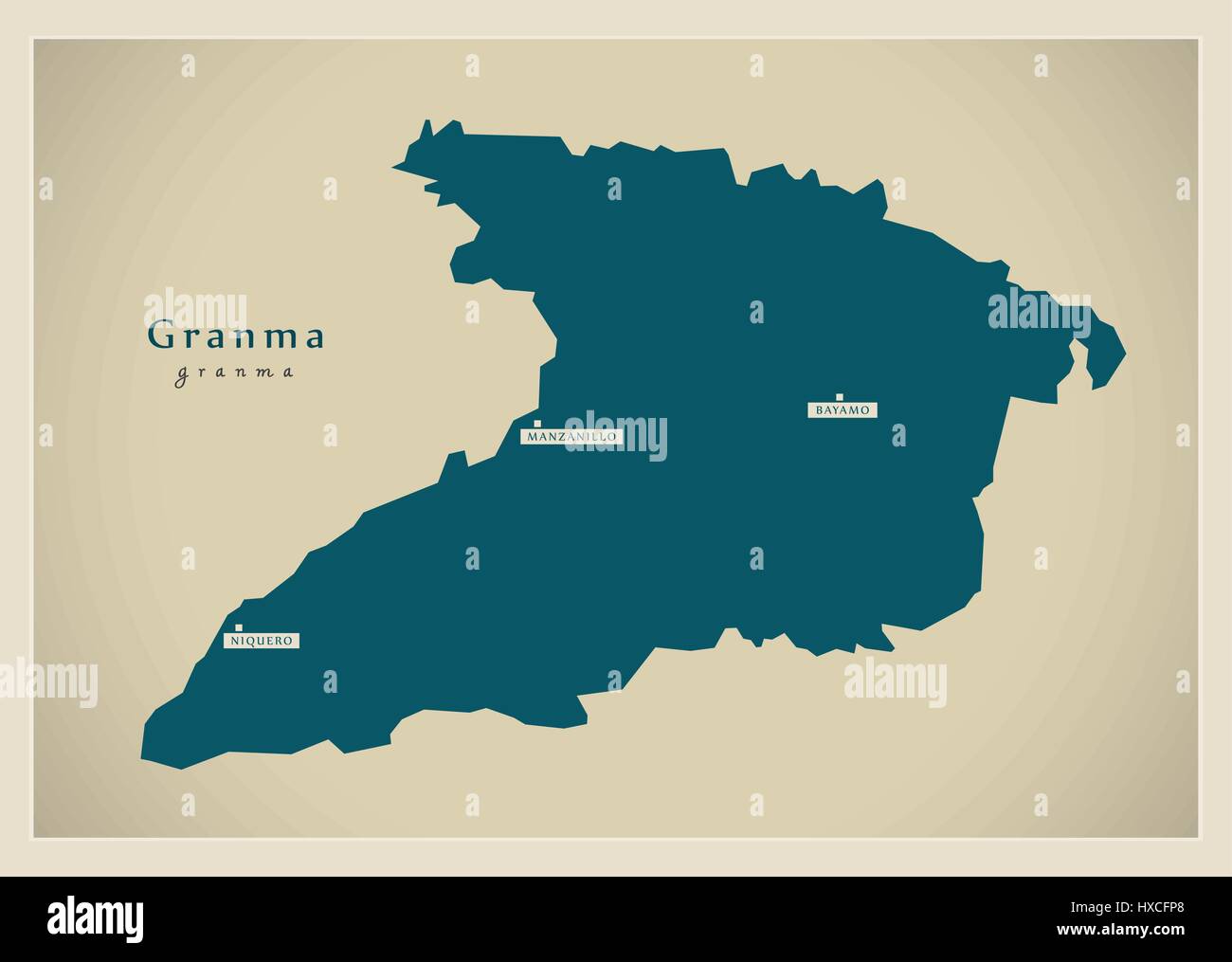 Modern Map - Granma CU Stock Vector Image & Art - Alamy