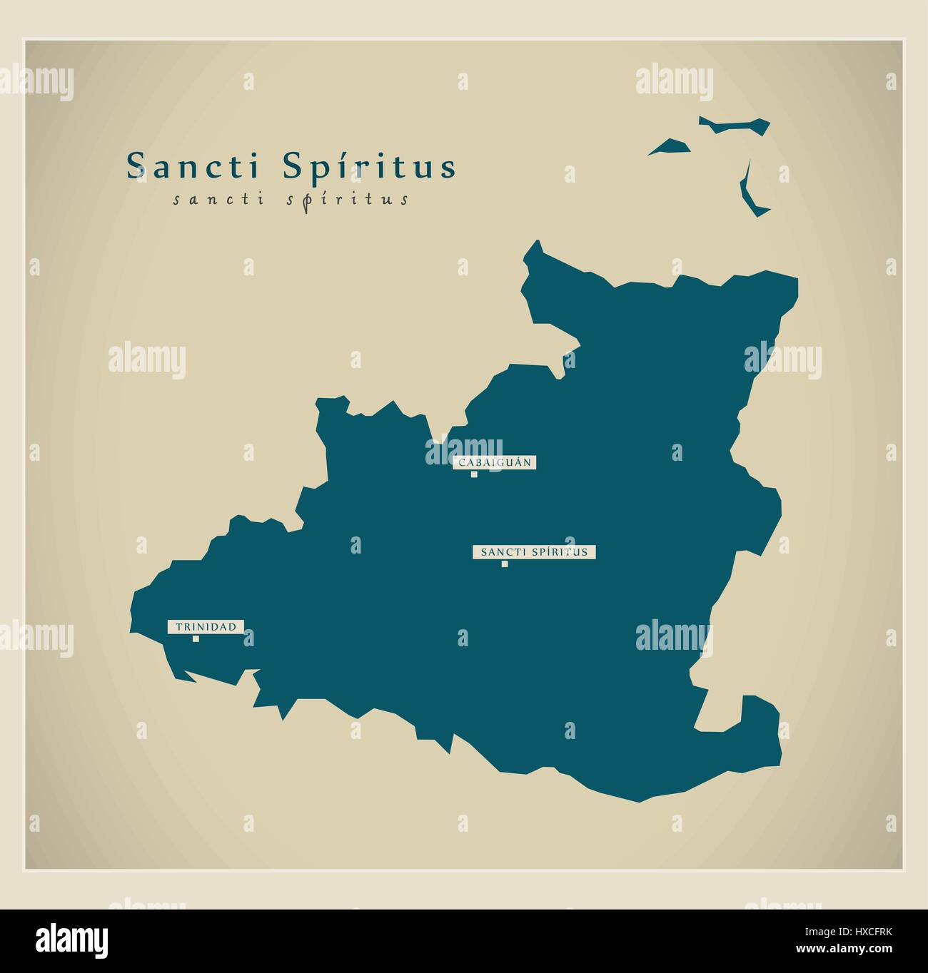 Sancti spiritus map hi-res stock photography and images - Alamy