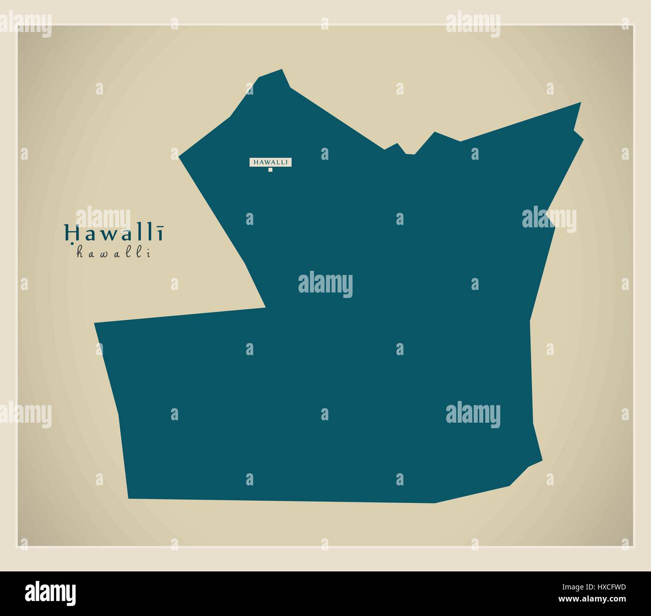 Kuwait administrative divisions map hi-res stock photography and images ...